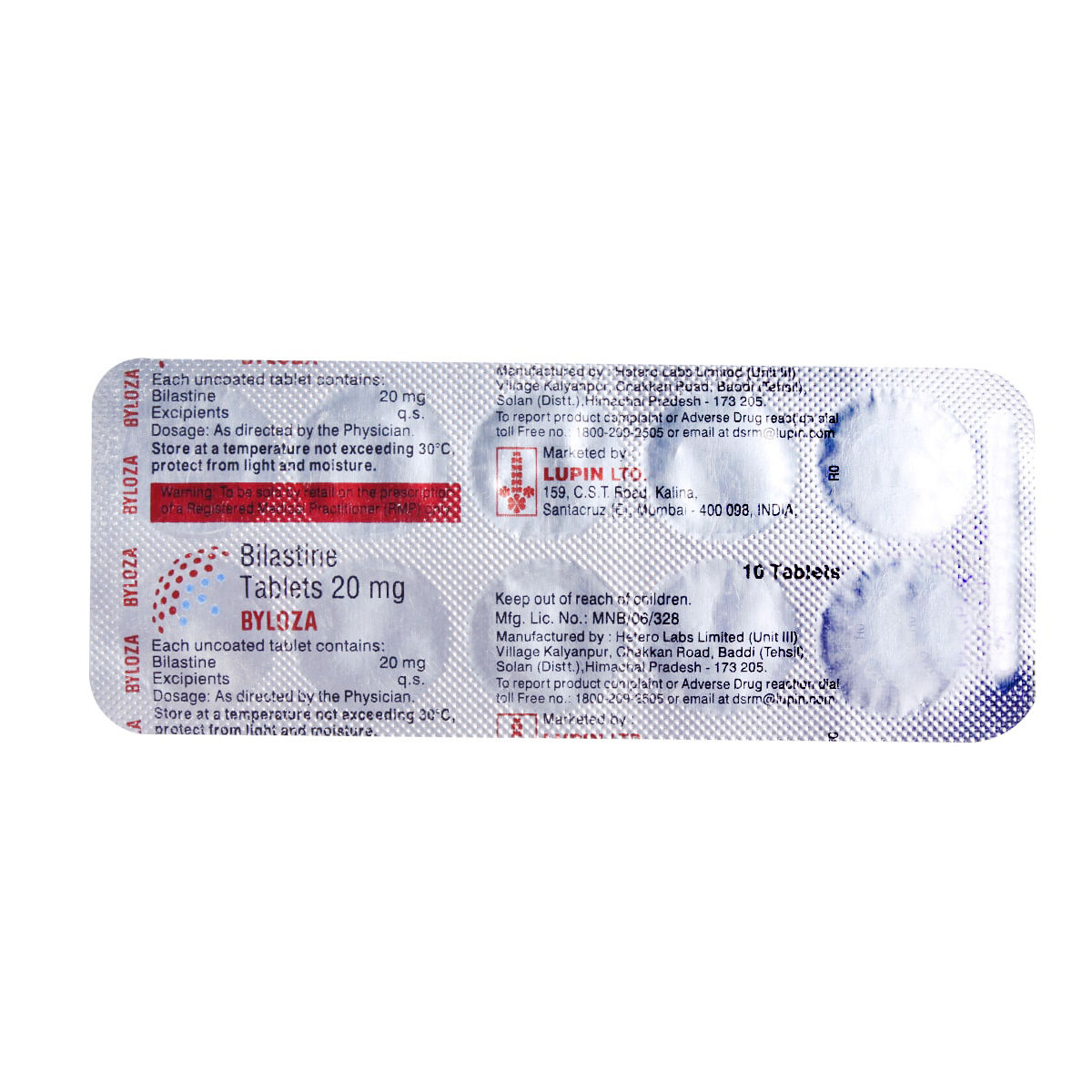 Byloza Tablet 10's Price, Uses, Side Effects, Composition - Apollo Pharmacy