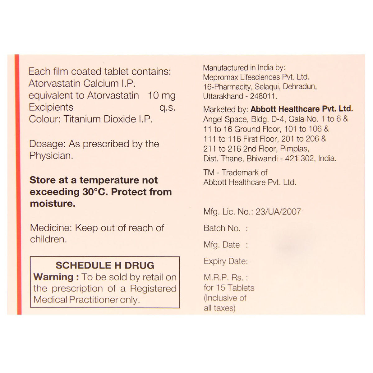 Caat 10 Tablet 15's Price, Uses, Side Effects, Composition - Apollo ...