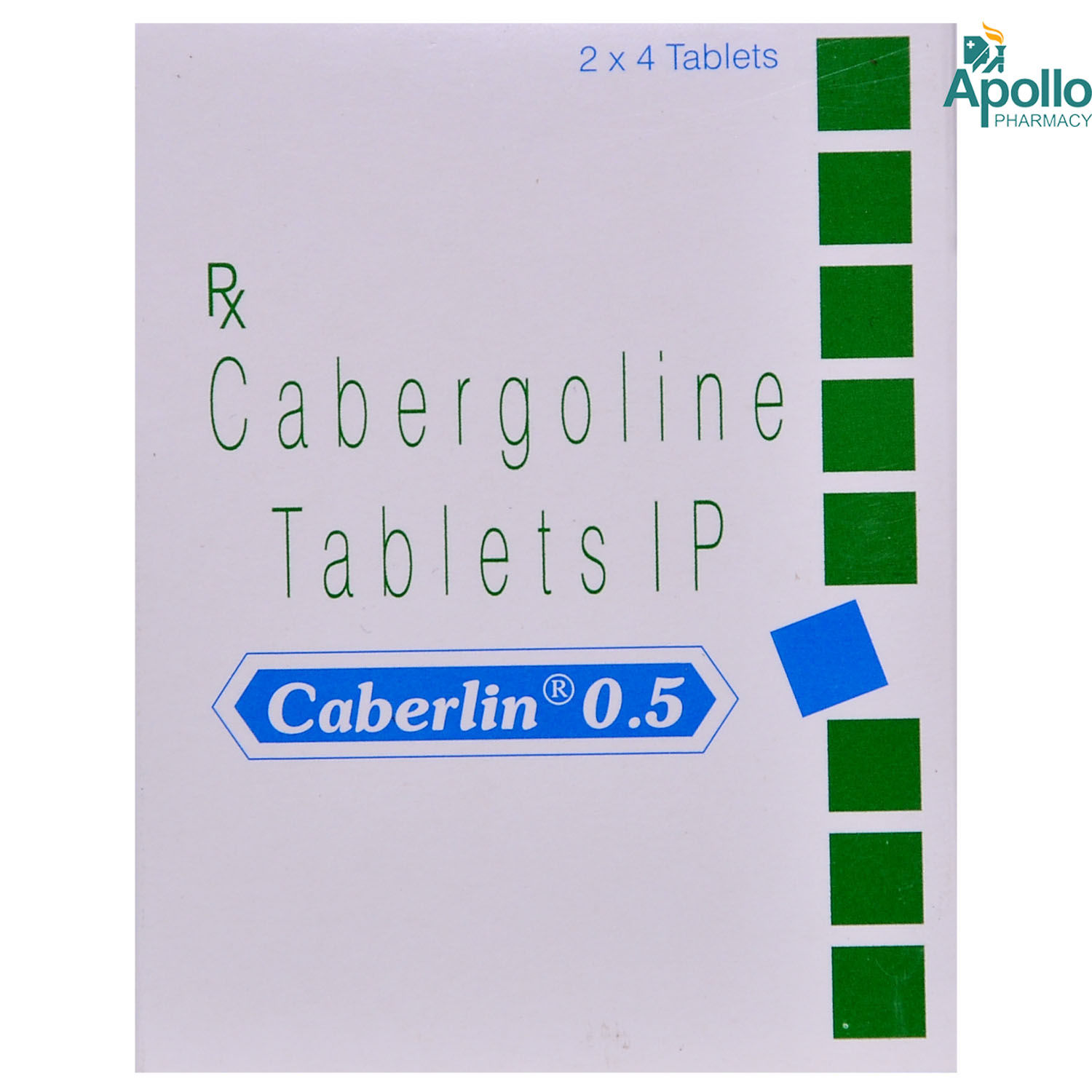 Caberlin 0.5 Tablet 4's Price, Uses, Side Effects, Composition - Apollo ...