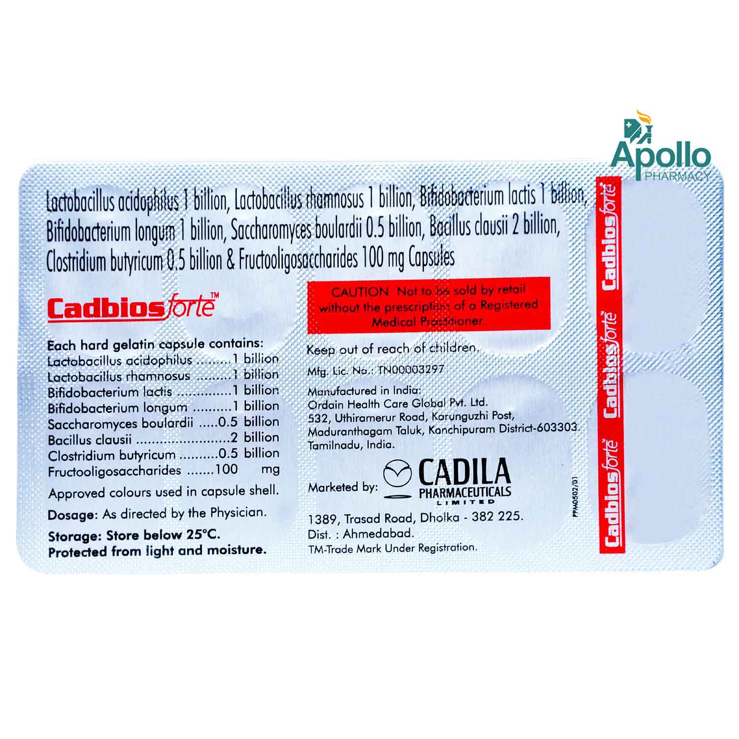 CADBIOS FORTE CAPSULE 10'S Price, Uses, Side Effects, Composition ...
