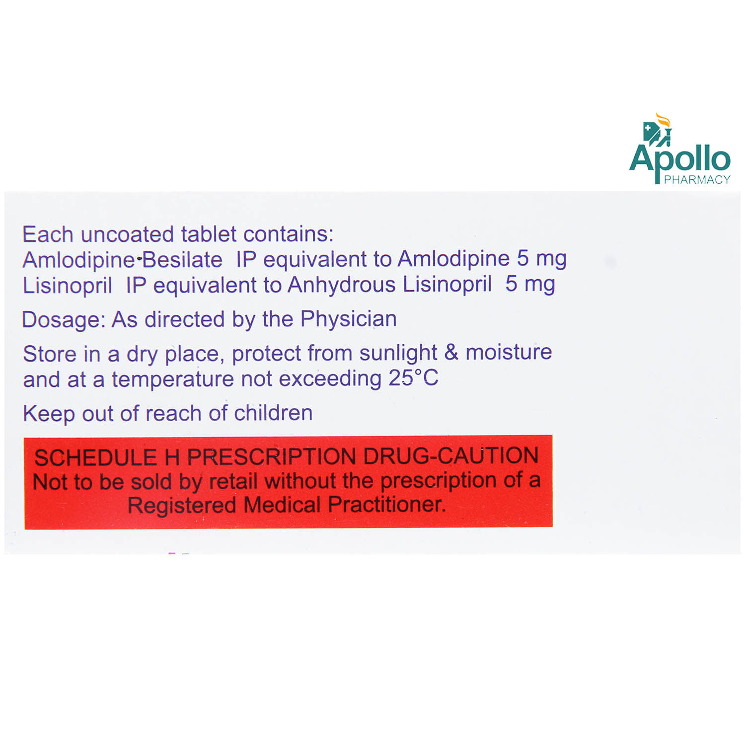 Calchek L 5 Tablet 10's Price, Uses, Side Effects, Composition - Apollo ...