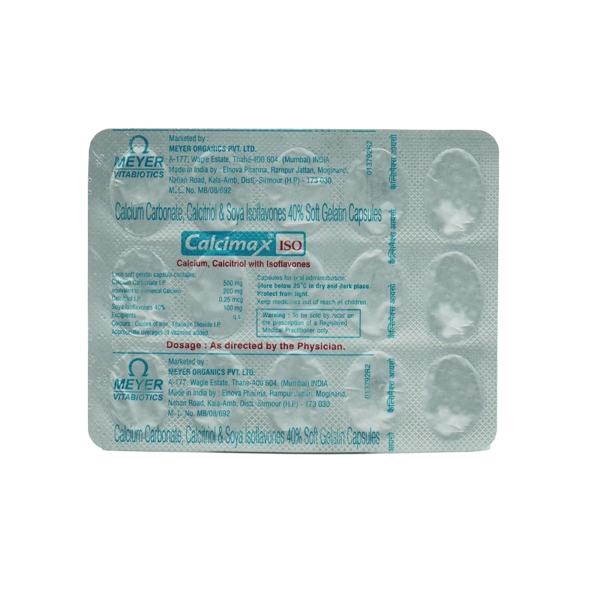 Calcimax ISO Capsule 15's Price, Uses, Side Effects, Composition ...