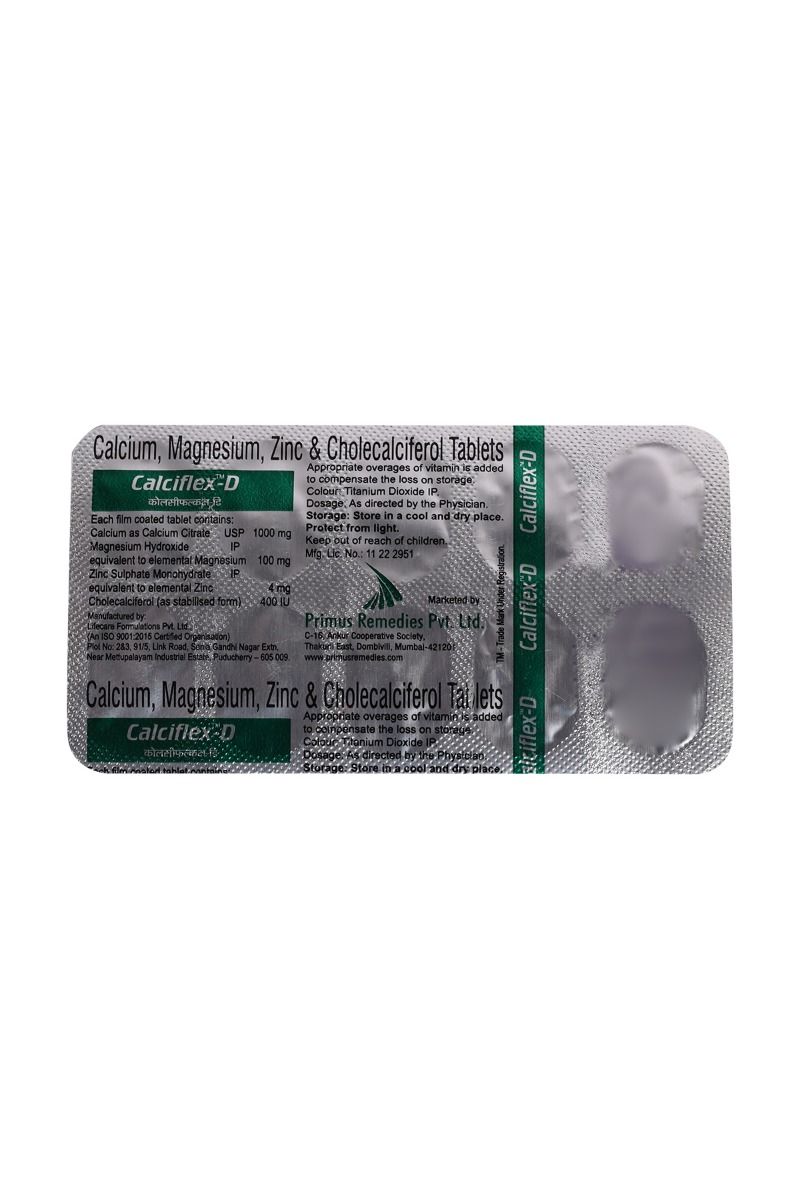 Calciflex D Tablet 10's Price, Uses, Side Effects, Composition - Apollo ...