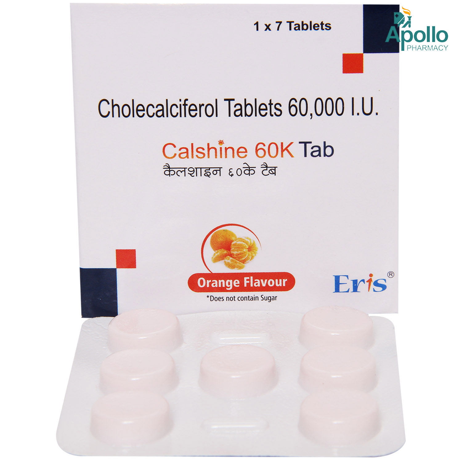 Calshine 60K Tablet 7's Price, Uses, Side Effects, Composition - Apollo ...