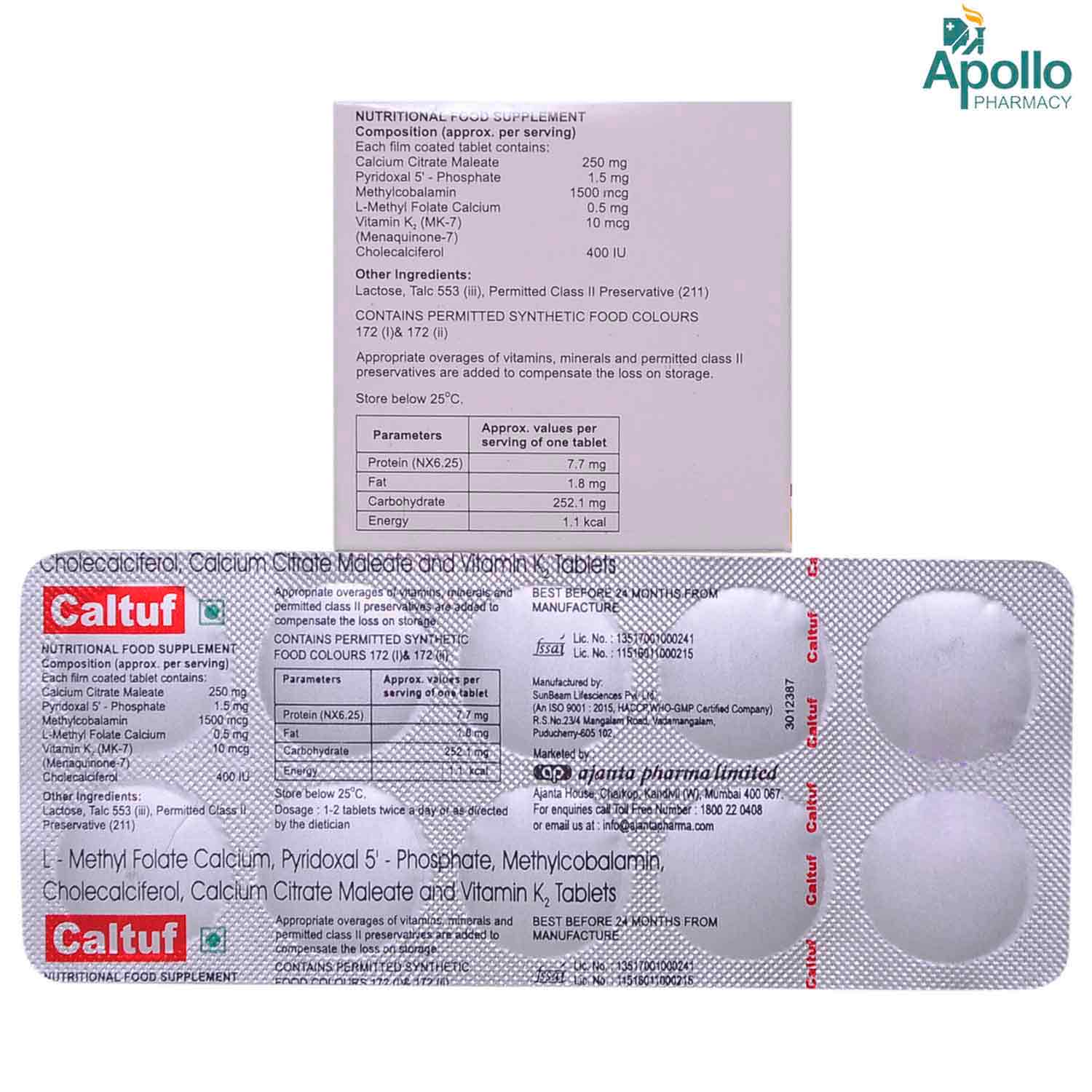 Caltuf Tablet 10's Price, Uses, Side Effects, Composition - Apollo Pharmacy