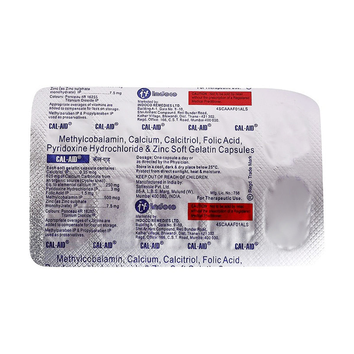 Cal-Aid Capsule 10's Price, Uses, Side Effects, Composition - Apollo ...