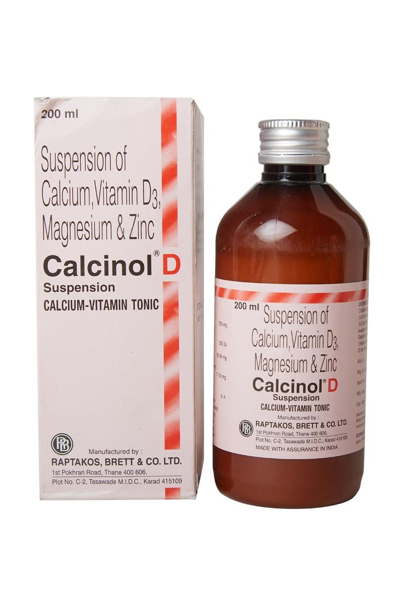 Calcinol D Suspension 200 ml Price, Uses, Side Effects, Composition ...