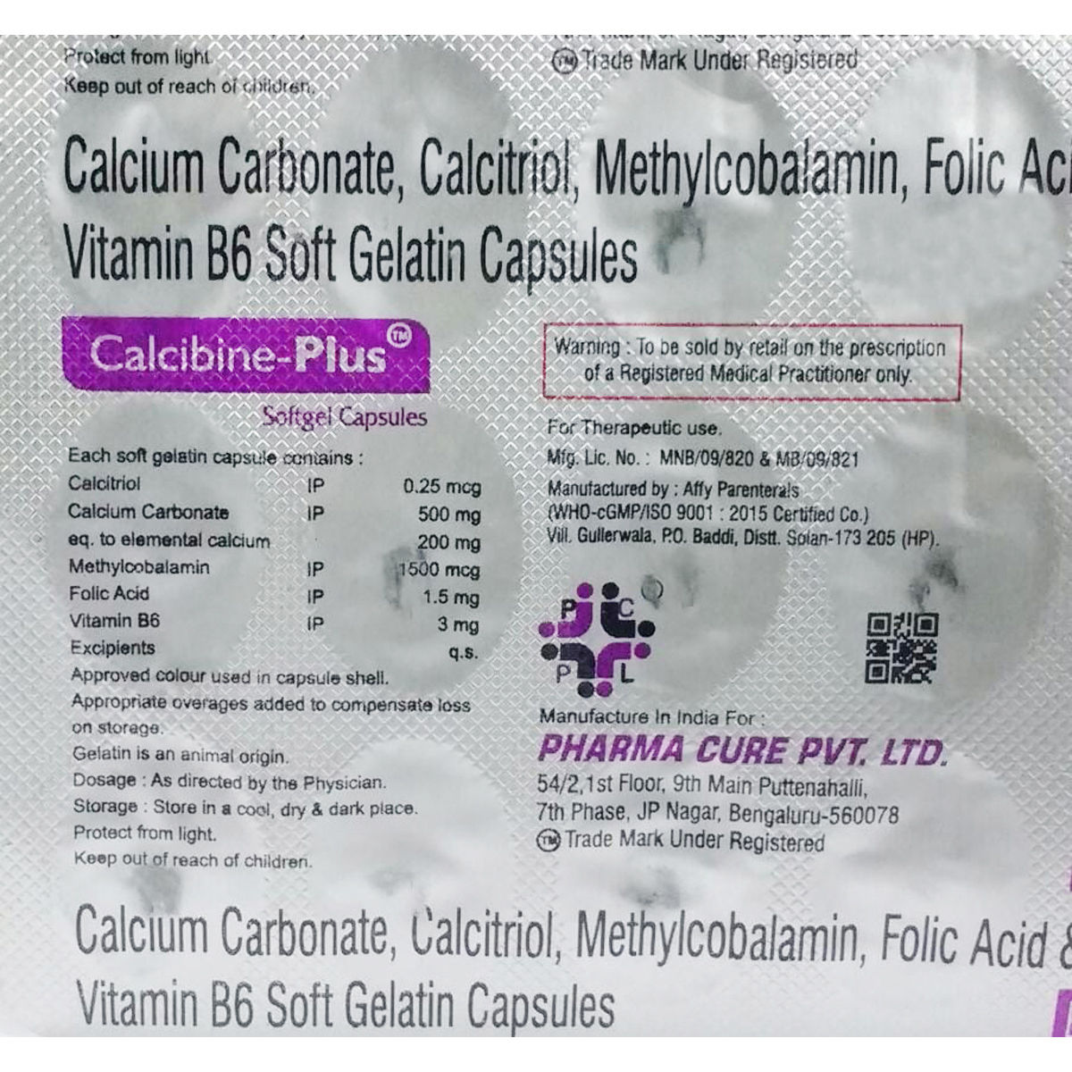 Calcibine Plus Soft Gelatin Capsule 15's Price, Uses, Side Effects ...