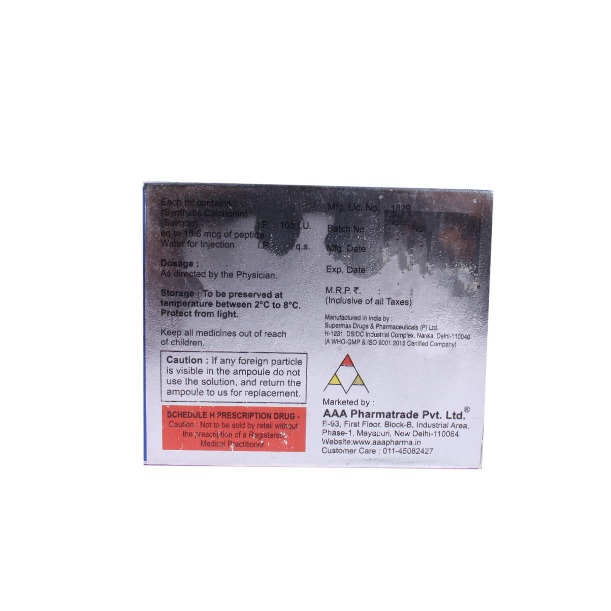 Calcito-S 100iu Injection 1ml Price, Uses, Side Effects, Composition ...