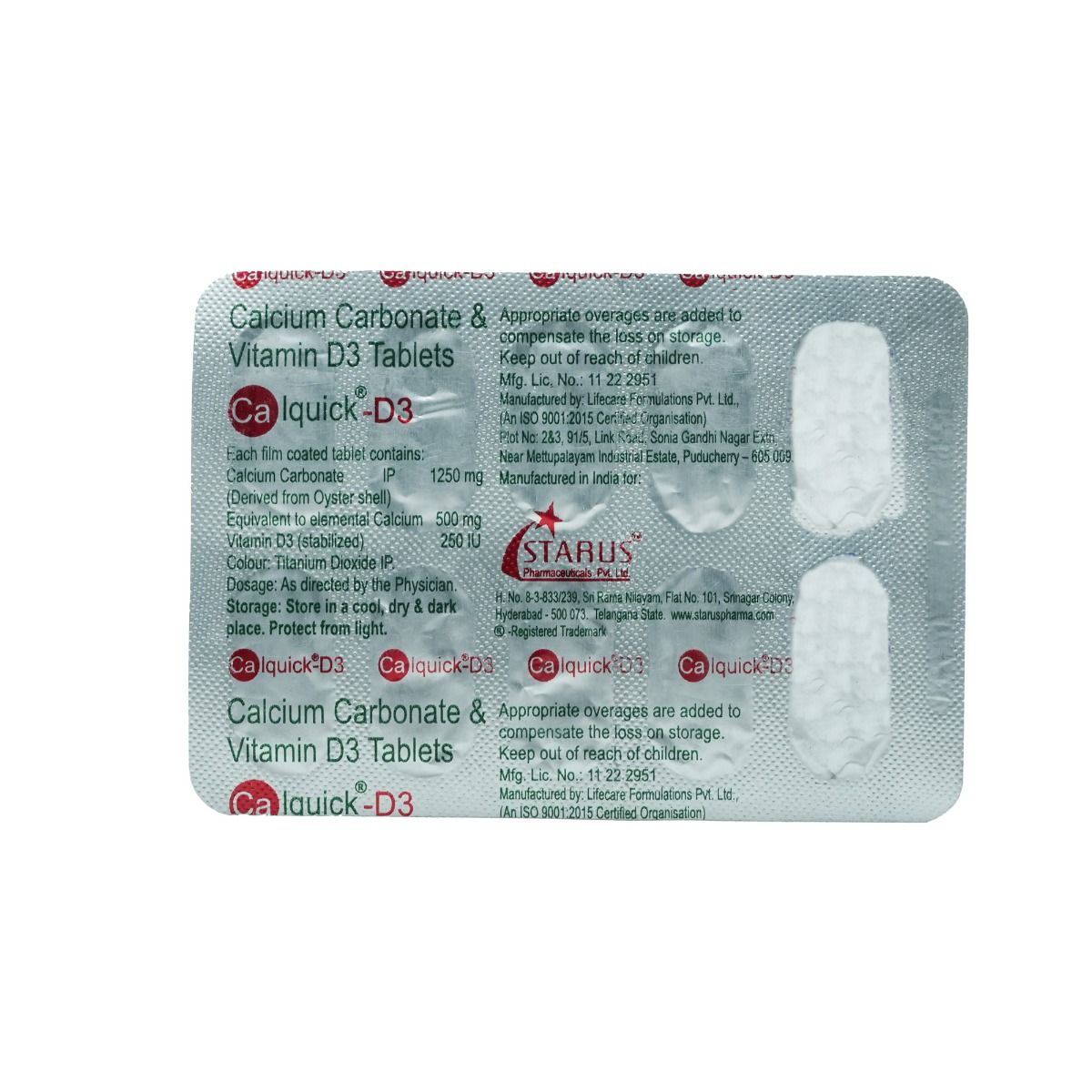 Calquick-D3 Tablet 10's Price, Uses, Side Effects, Composition - Apollo ...