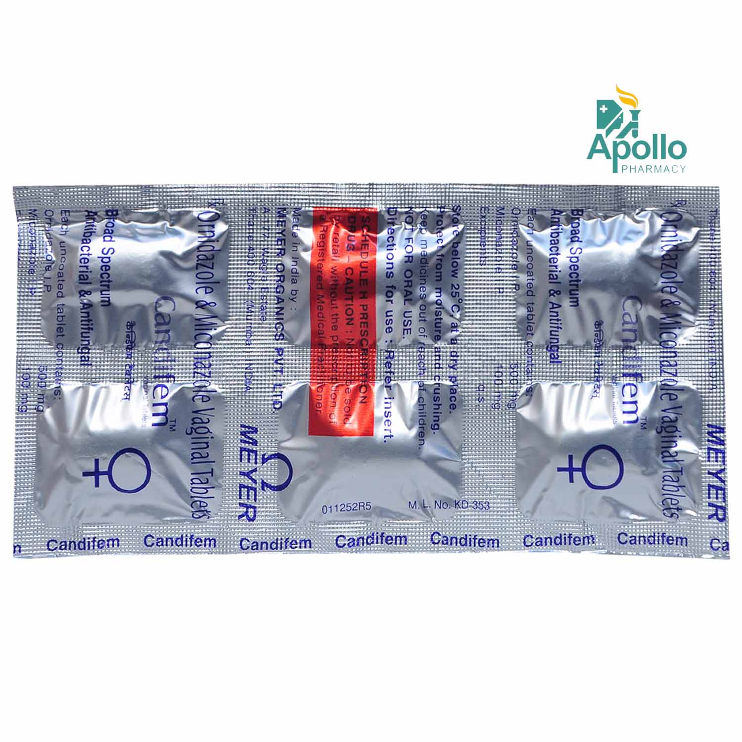 CANDIFEM VAGINAL TABLET Price, Uses, Side Effects, Composition - Apollo ...