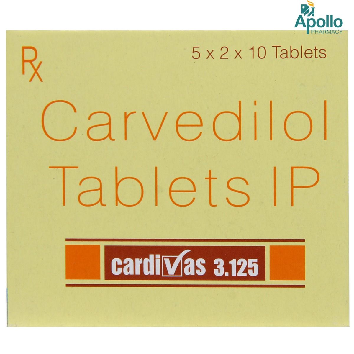 Cardivas 3.125mg Tablet 10's Price, Uses, Side Effects, Composition ...