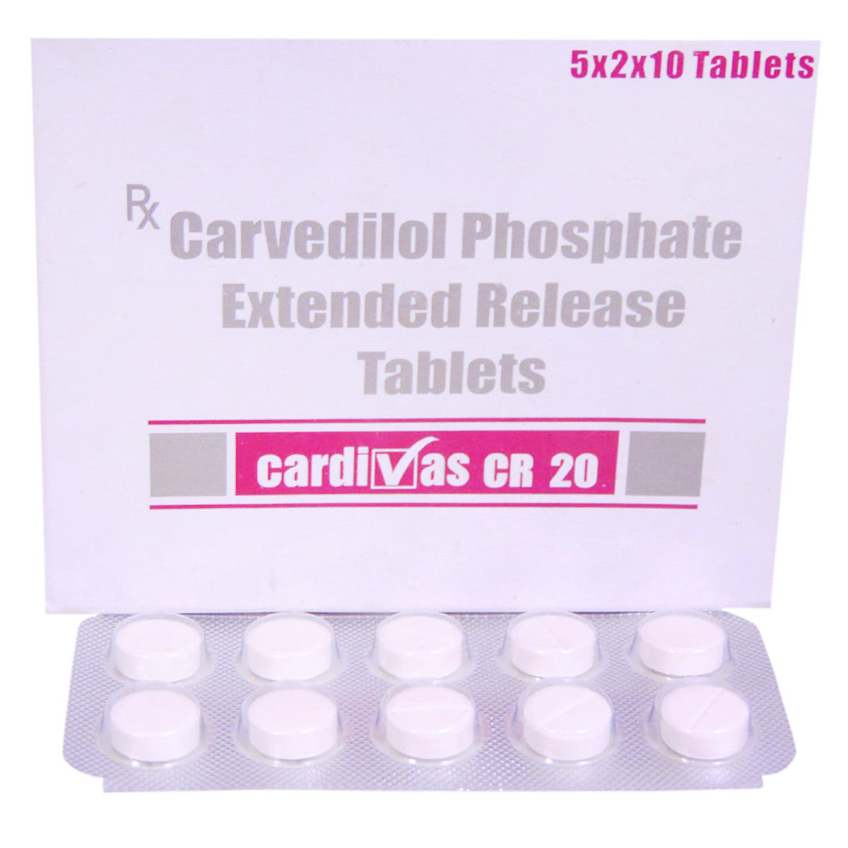 Cardivas CR 20 Tablet 10's Price, Uses, Side Effects, Composition ...
