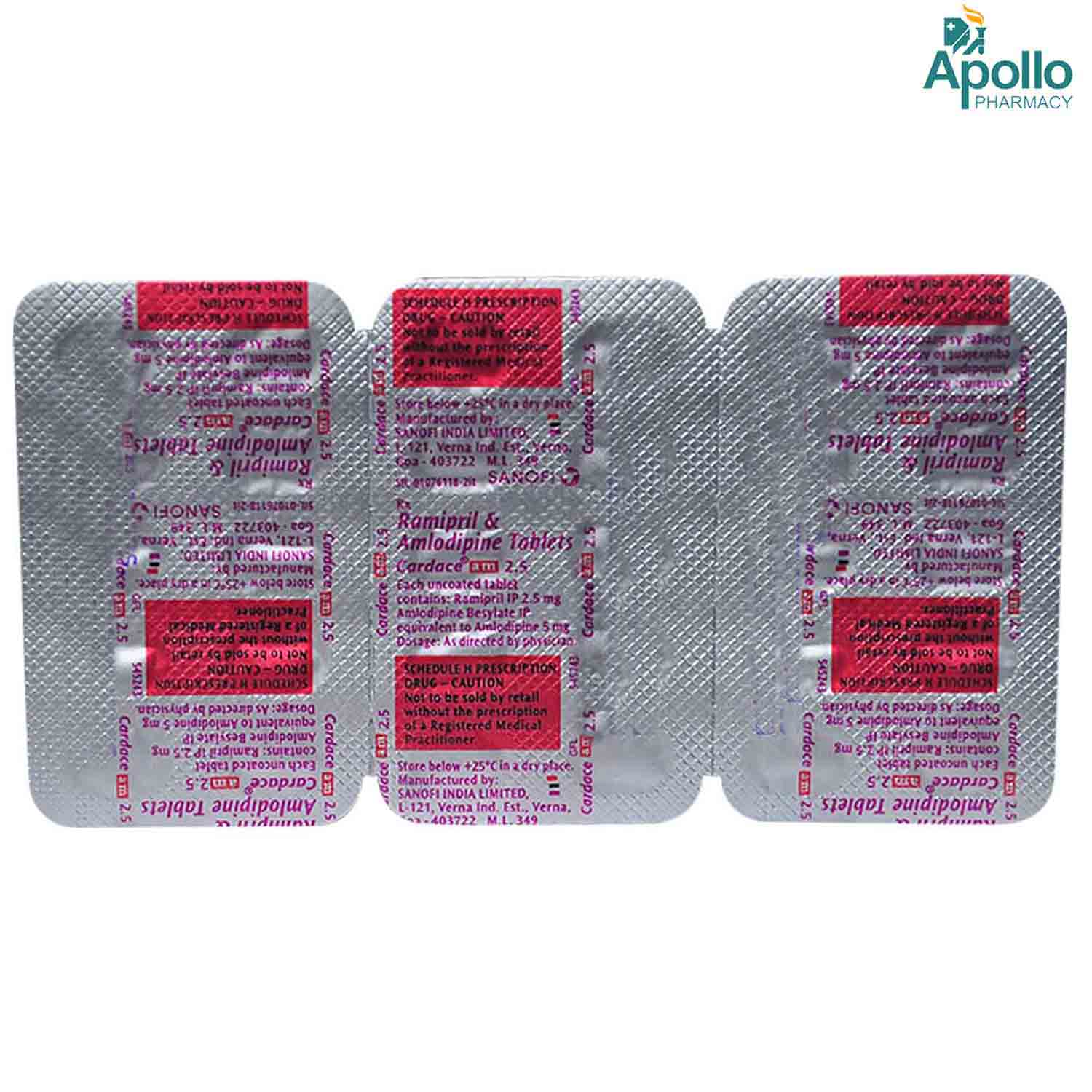 CARDACE AM 2.5/5MG TABLET Price, Uses, Side Effects, Composition ...