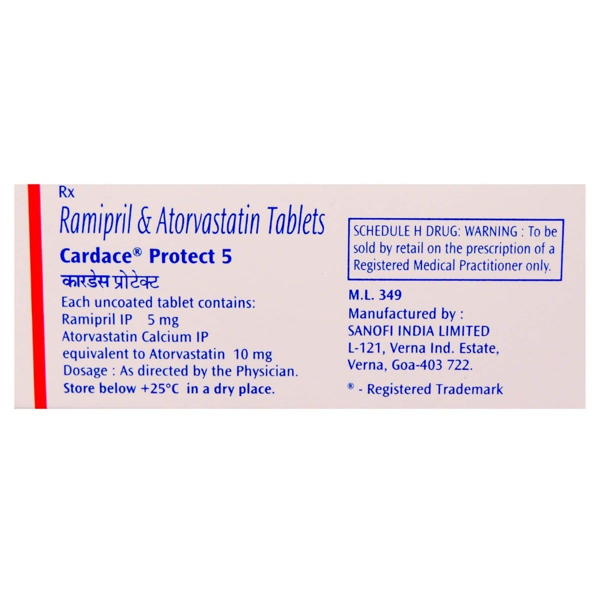 Cardace Protect 5 Tablet 10's Price, Uses, Side Effects, Composition ...