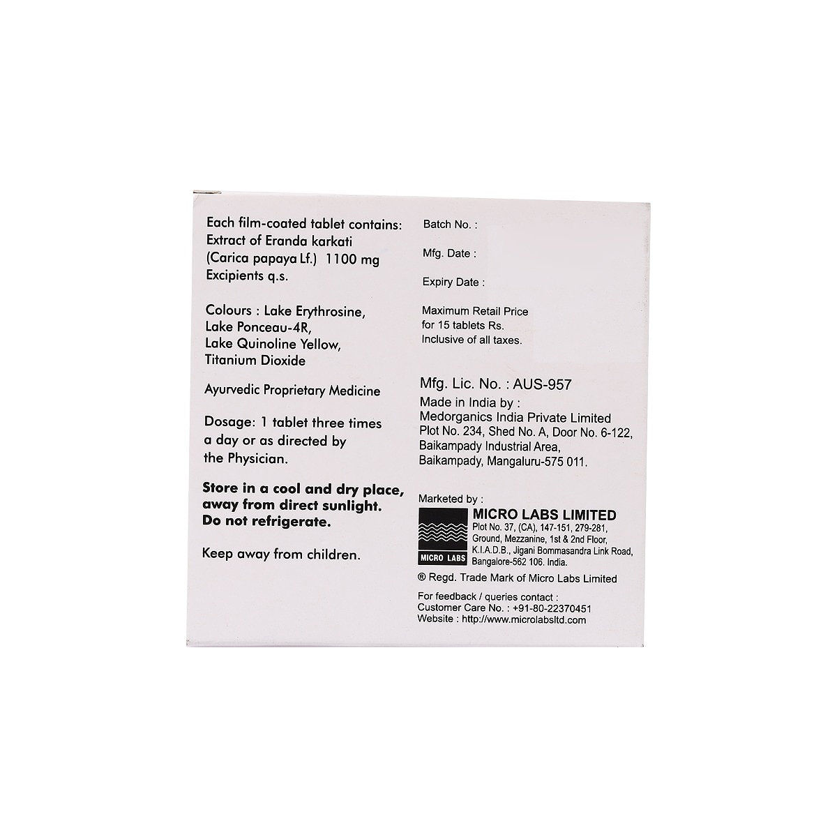 Caripill Tablet 15's Price, Uses, Side Effects, Composition - Apollo ...