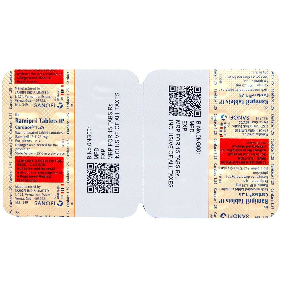 Cardace 1.25 Tablet 15's Price, Uses, Side Effects, Composition ...