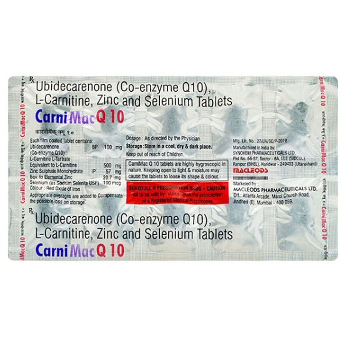 Carnimac Q 10 Tablet 10's Price, Uses, Side Effects, Composition ...