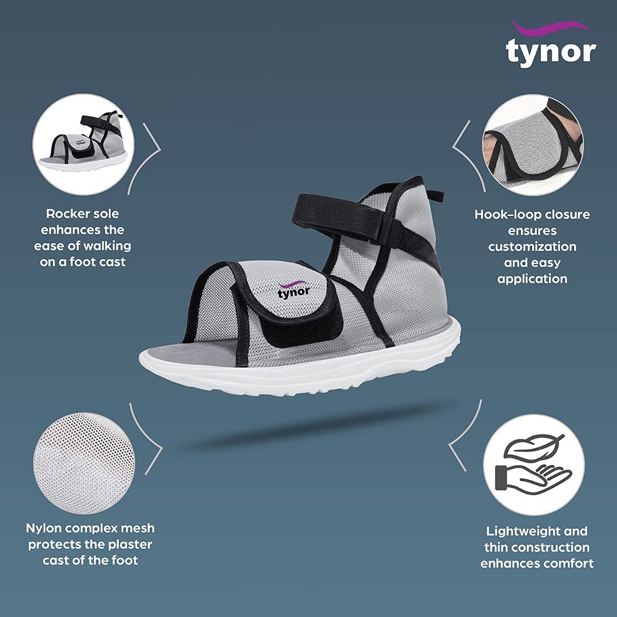 Tynor Cast Shoe Medium, 1 Count Price, Uses, Side Effects, Composition ...