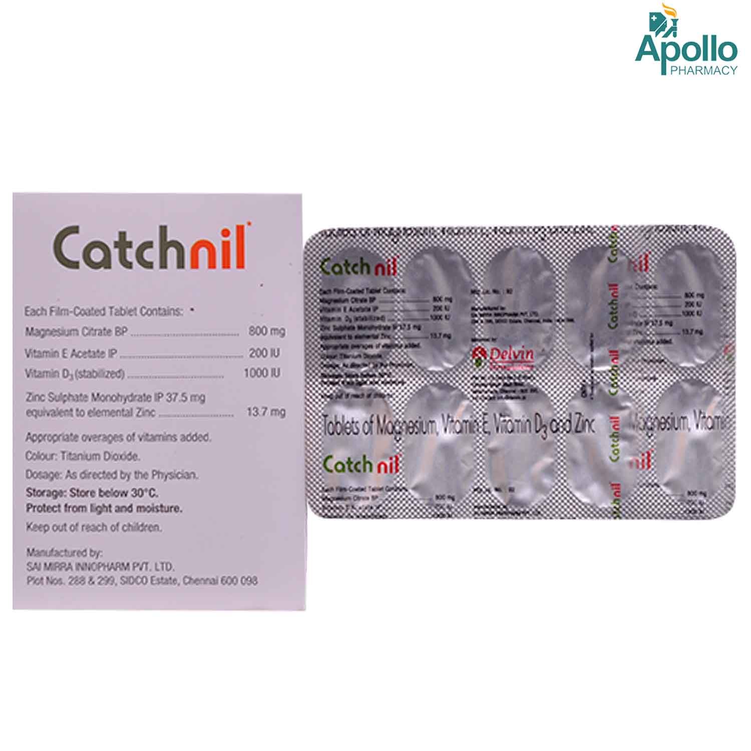 CATCHNIL TABLET 10'S Price, Uses, Side Effects, Composition - Apollo ...