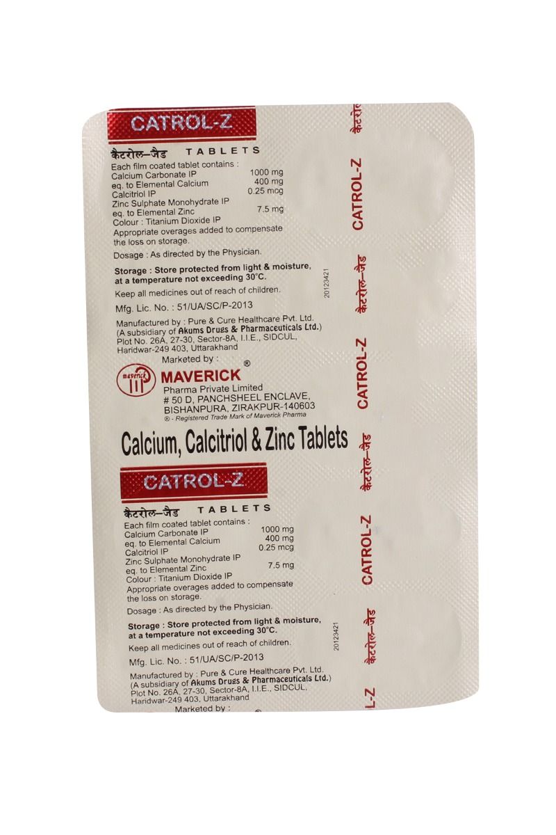 Catrol-Z Tablet 10's Price, Uses, Side Effects, Composition - Apollo ...