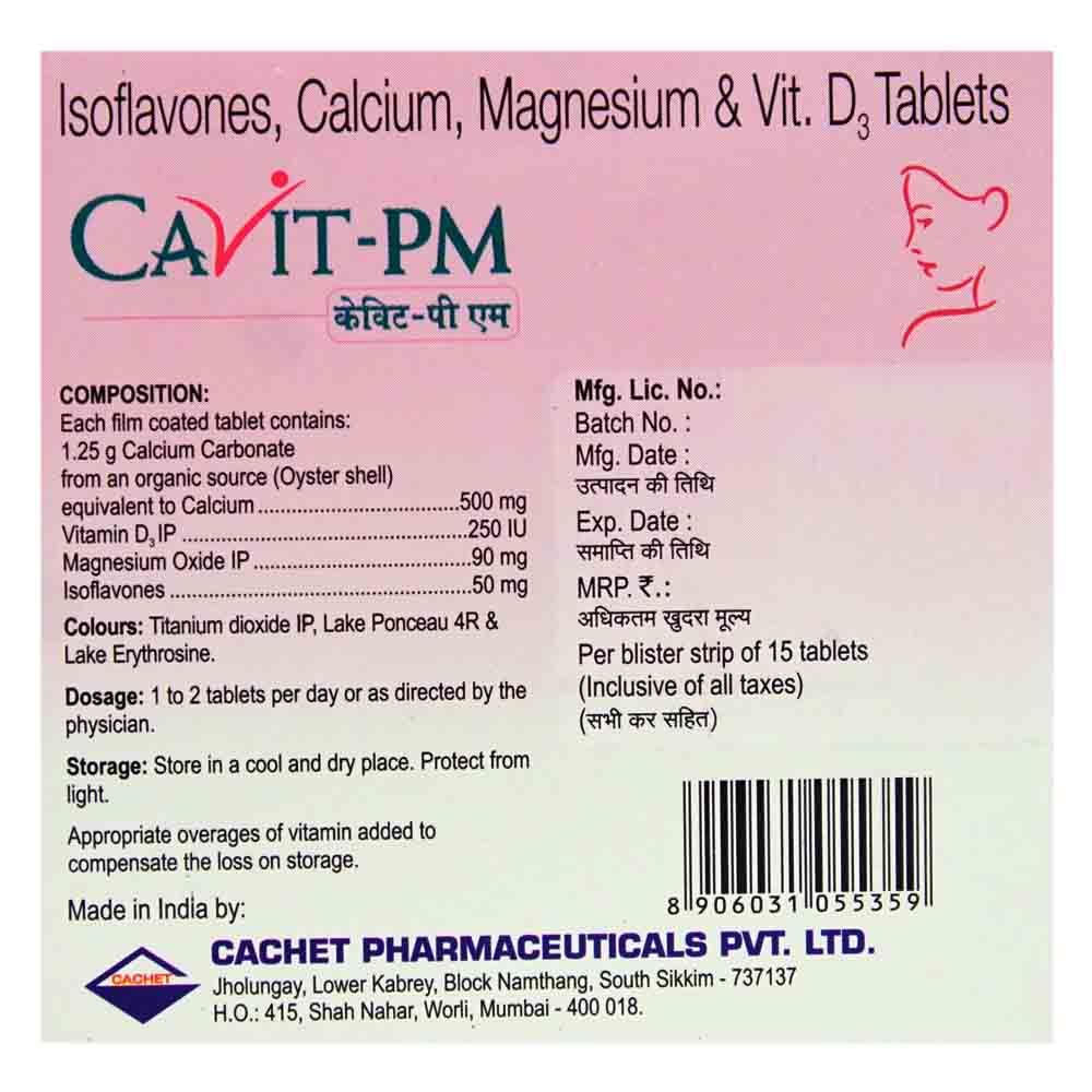 Cavit PM Tablet 15's Price, Uses, Side Effects, Composition - Apollo ...