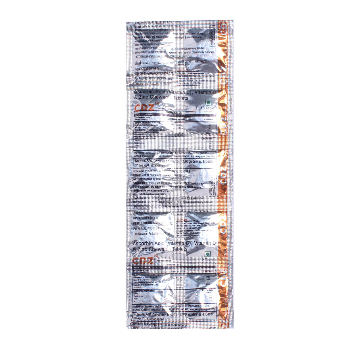 CDZ Orange Flavour Tablet 10's Price, Uses, Side Effects, Composition ...