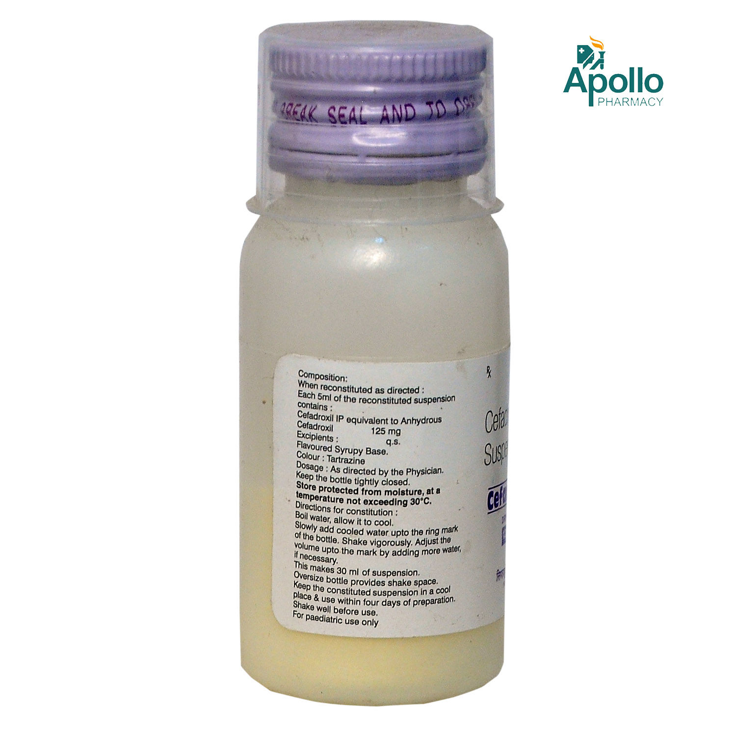 Cefadrox 125 mg Syrup 30 ml Price, Uses, Side Effects, Composition - Apollo Pharmacy