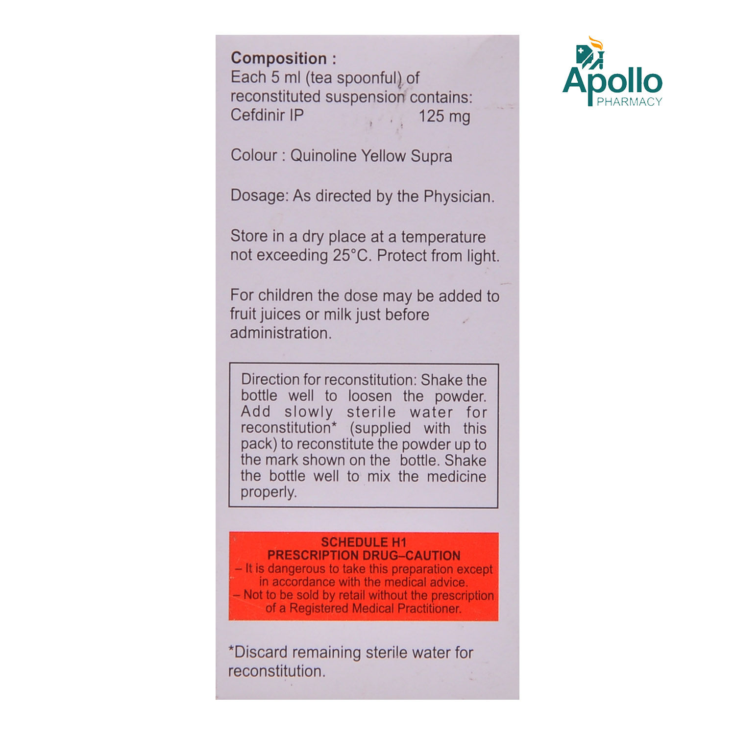 Cefrine Syrup 30 ml Price, Uses, Side Effects, Composition - Apollo ...