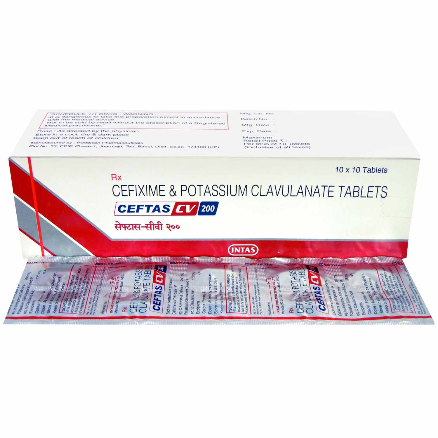 Ceftas CV 200 Tablet 10's Price, Uses, Side Effects, Composition ...