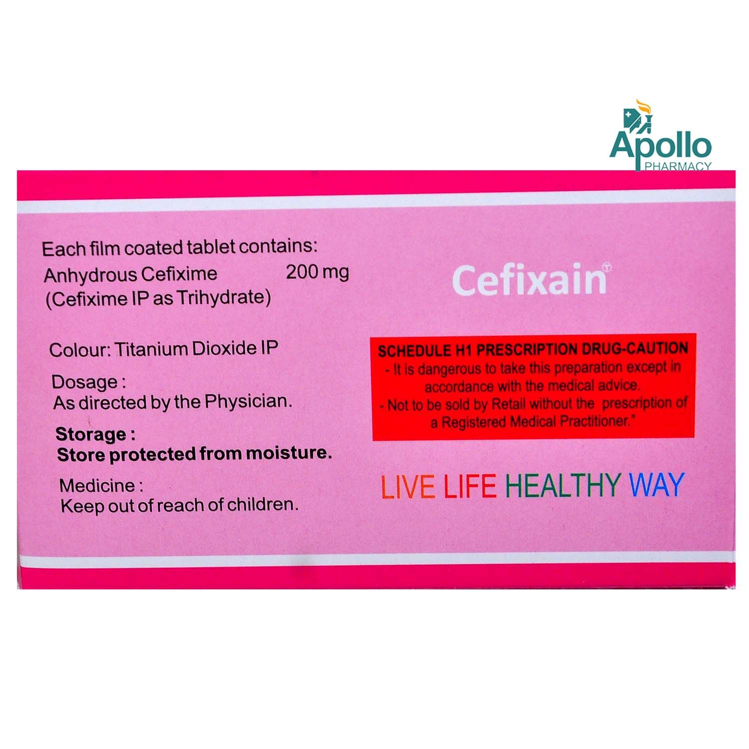 Cefixain 200 mg Tablet 10's Price, Uses, Side Effects, Composition ...