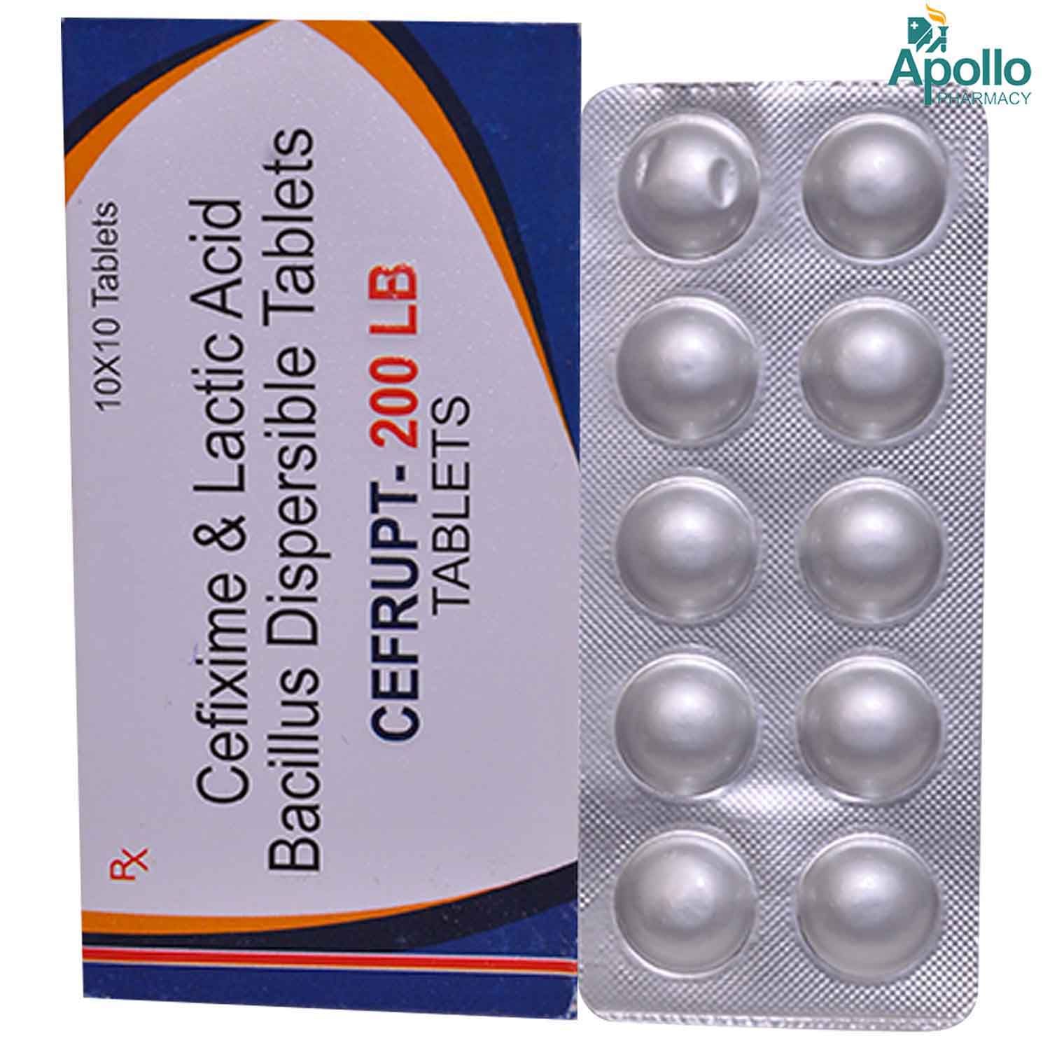 Cefrupt-200 Lb Dt Tablet 10's Price, Uses, Side Effects, Composition ...