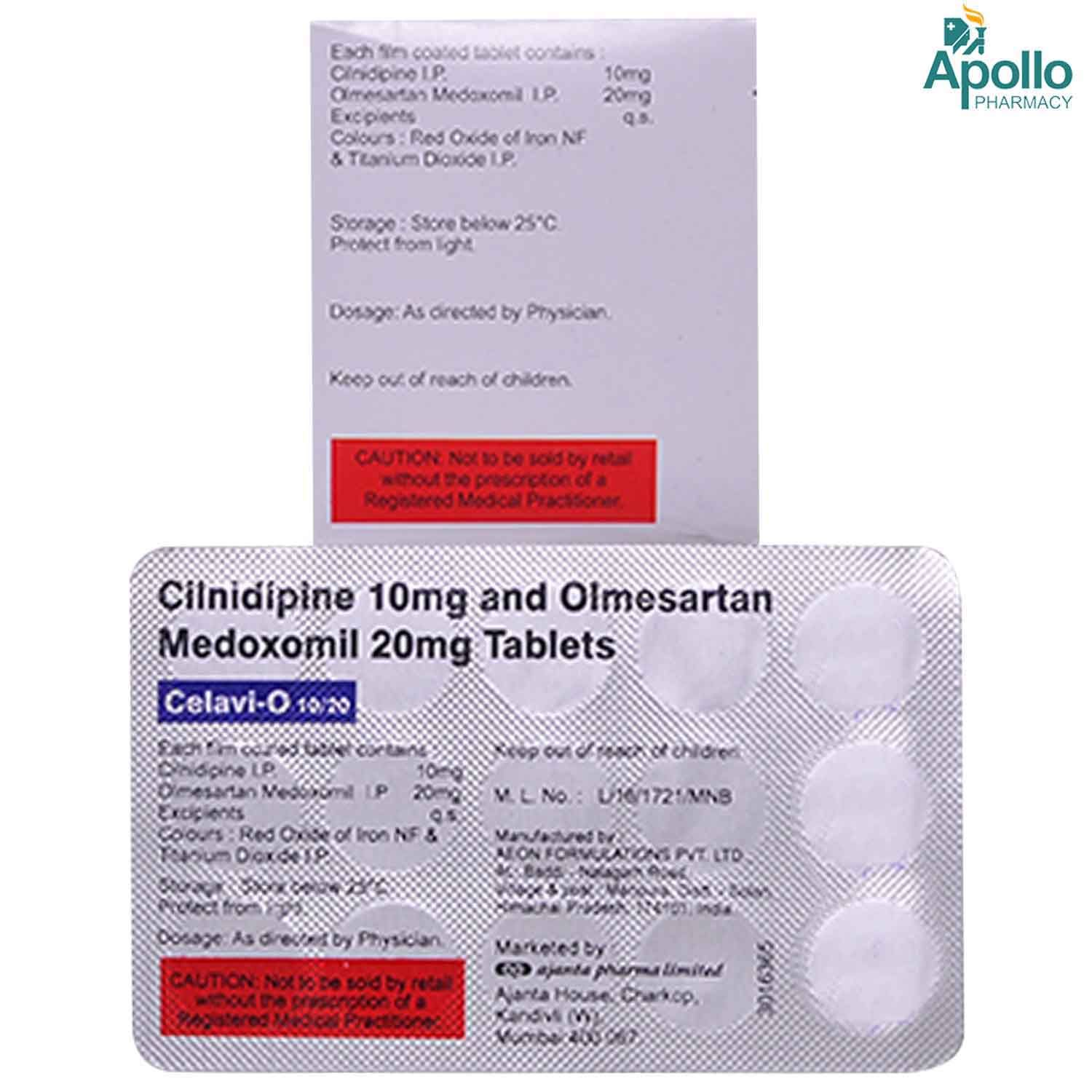 Celavi O 10/20 Tablet 15's Price, Uses, Side Effects, Composition ...