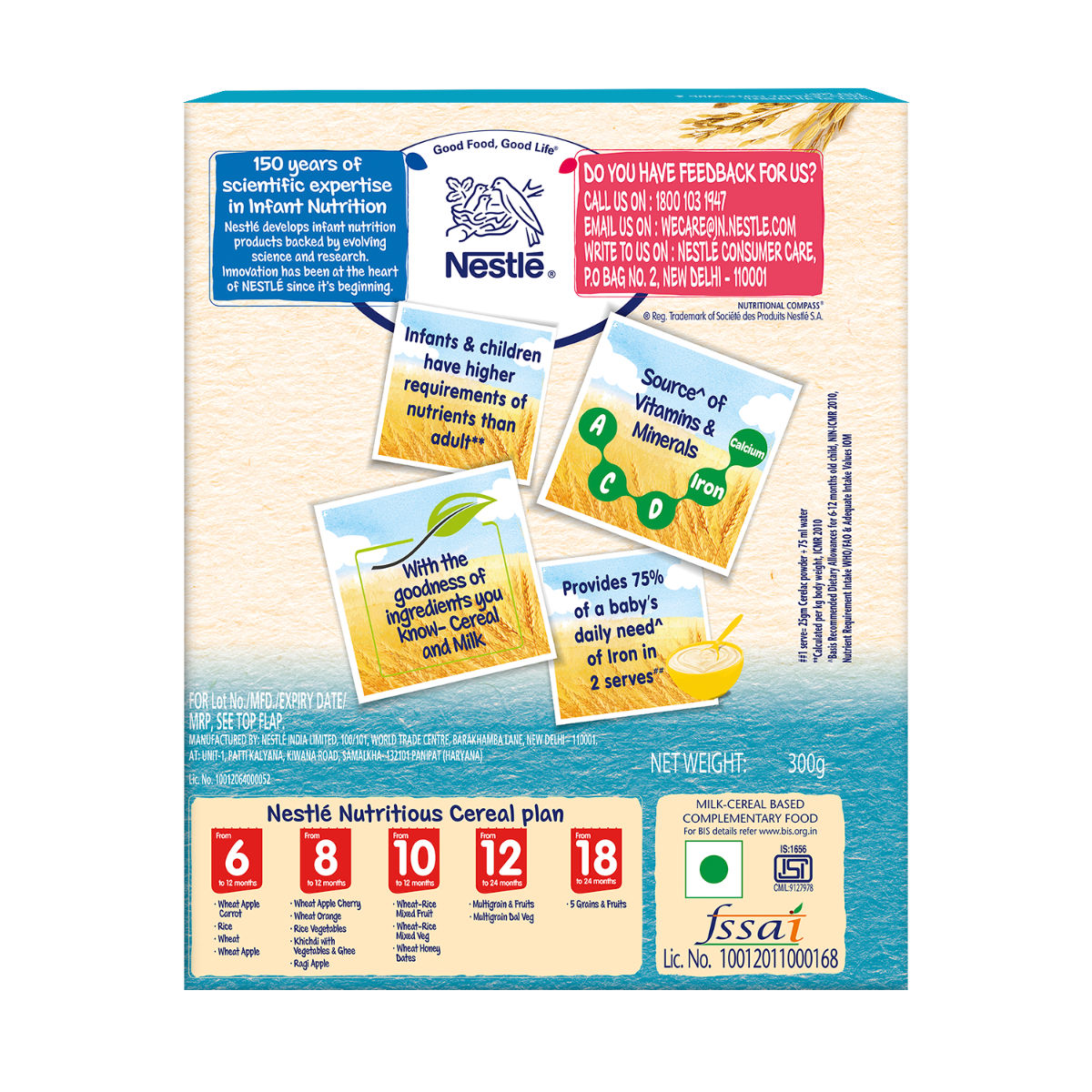 Nestle Cerelac Rice Baby Cereal, 6 to 12 Months, 300 gm Refill Pack ...