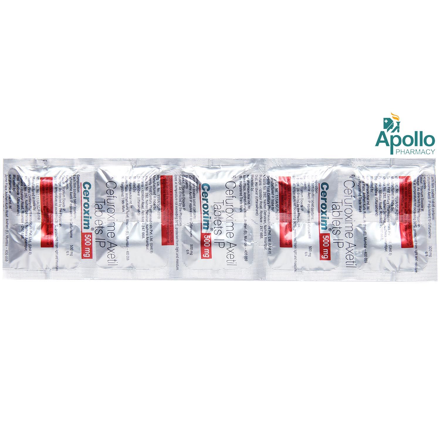 CEROXIM 500MG TABLET Price, Uses, Side Effects, Composition - Apollo ...