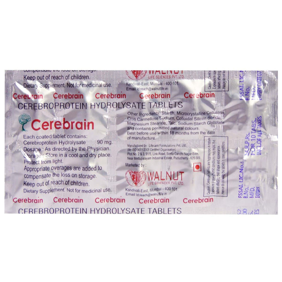 CEREBRAIN TABLET 10'S Price, Uses, Side Effects, Composition - Apollo ...