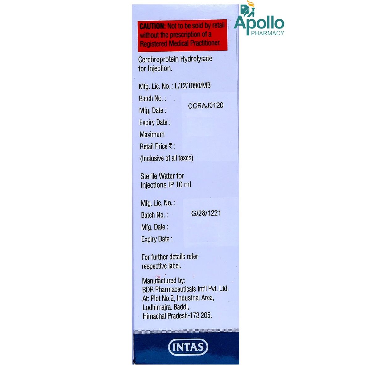 Cerevate 60mg Injection Price, Uses, Side Effects, Composition - Apollo ...