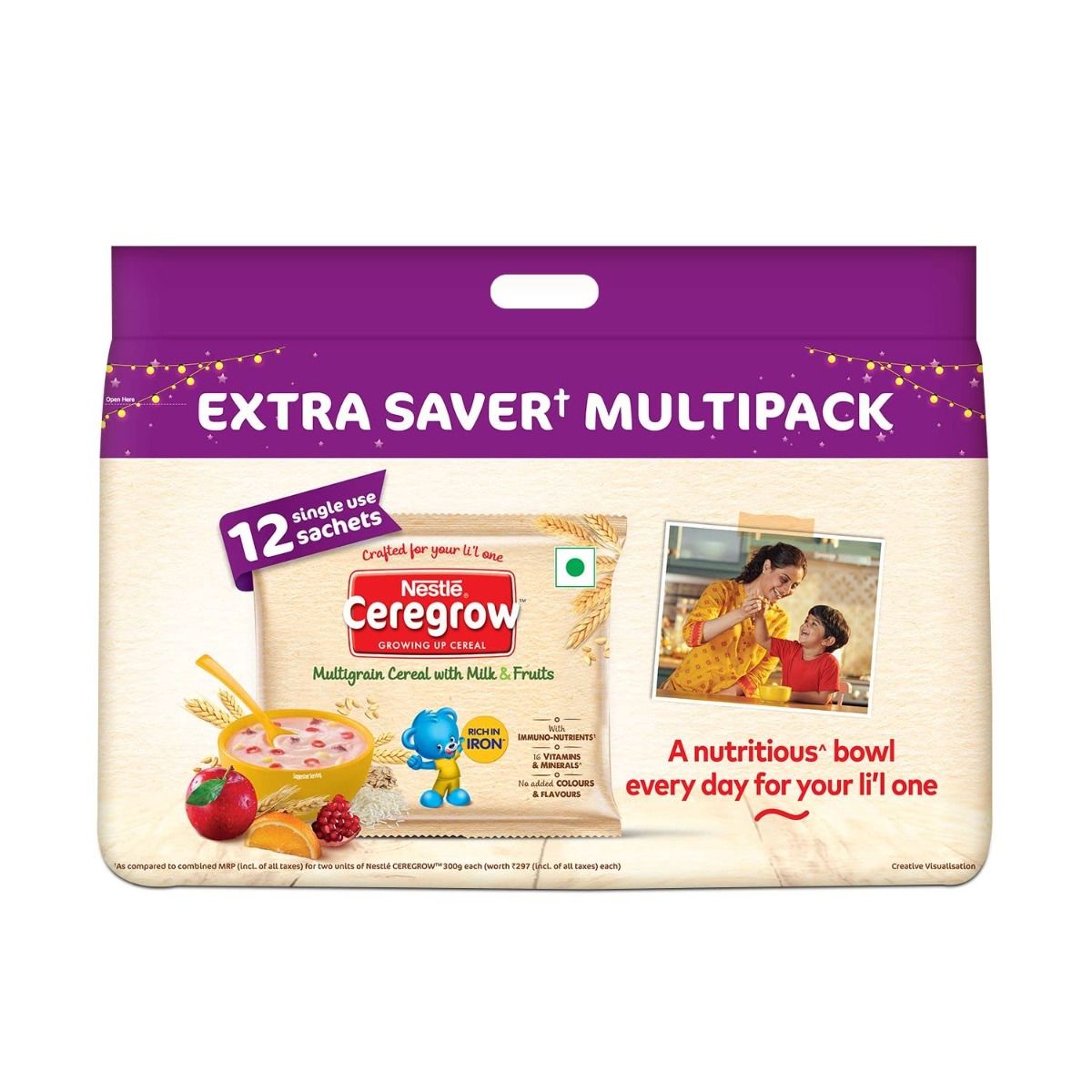 Nestle Ceregrow Multigrain Cereal with Milk & Fruits Powder, 600 gm ...