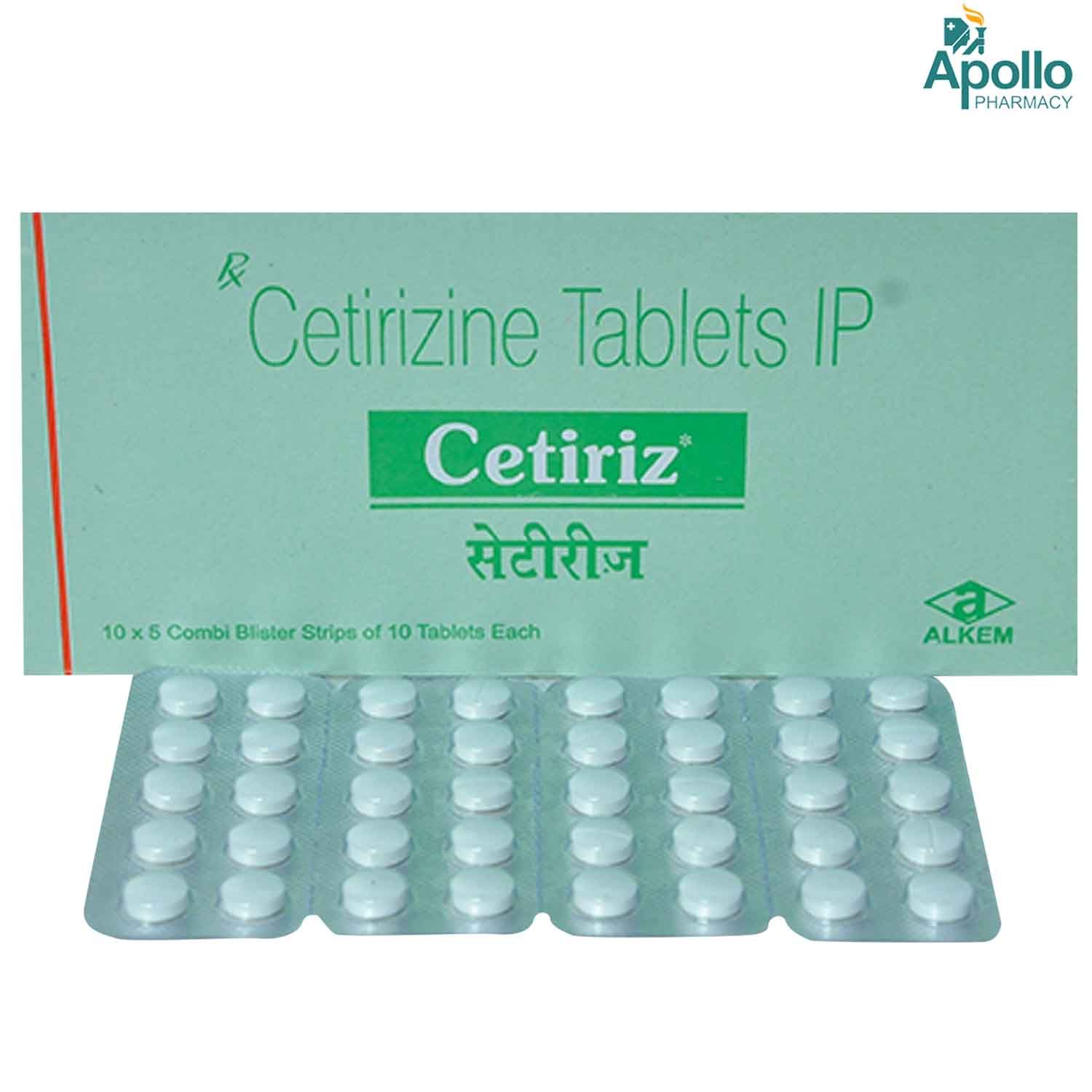 Cetiriz Tablet 10's Price, Uses, Side Effects, Composition - Apollo ...
