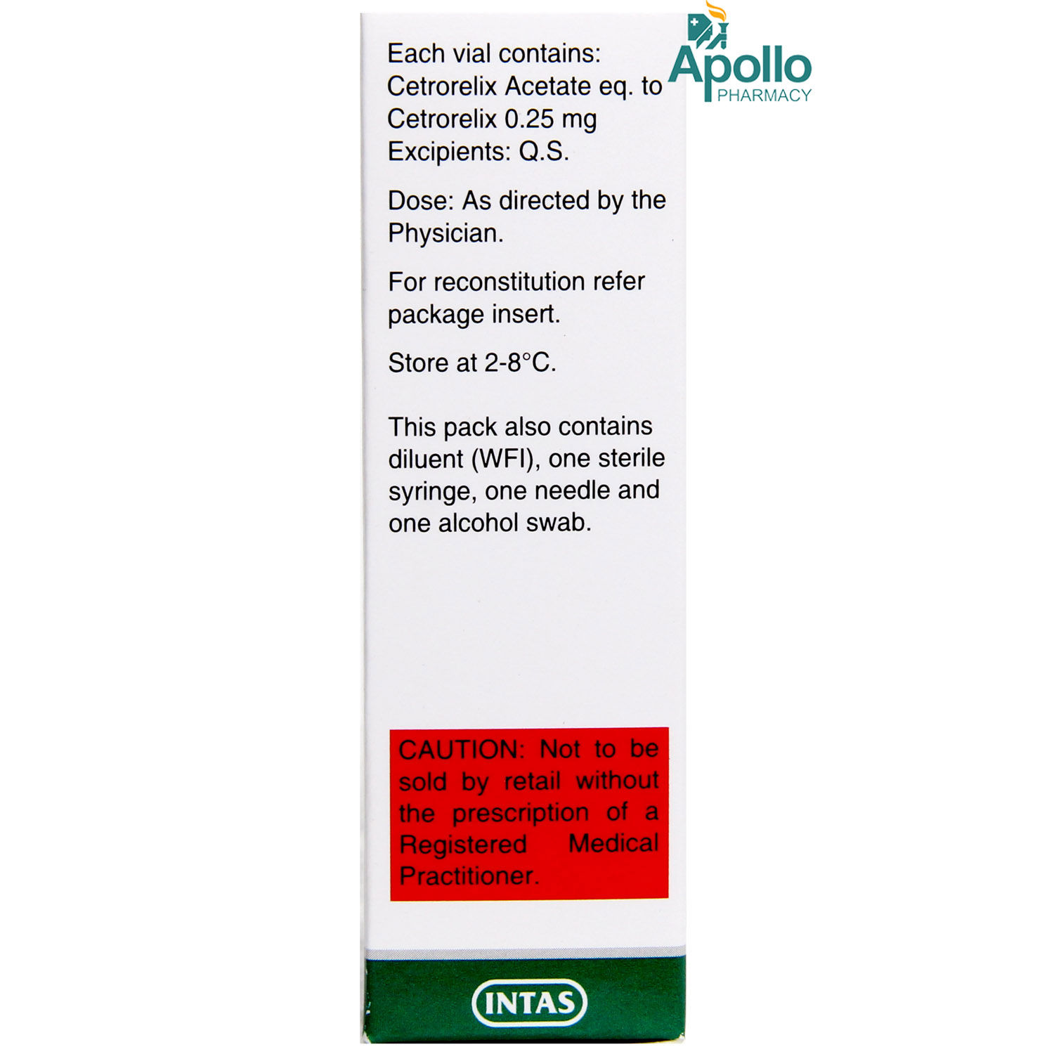 Cetrolix Injection 0.25 ml Price, Uses, Side Effects, Composition ...
