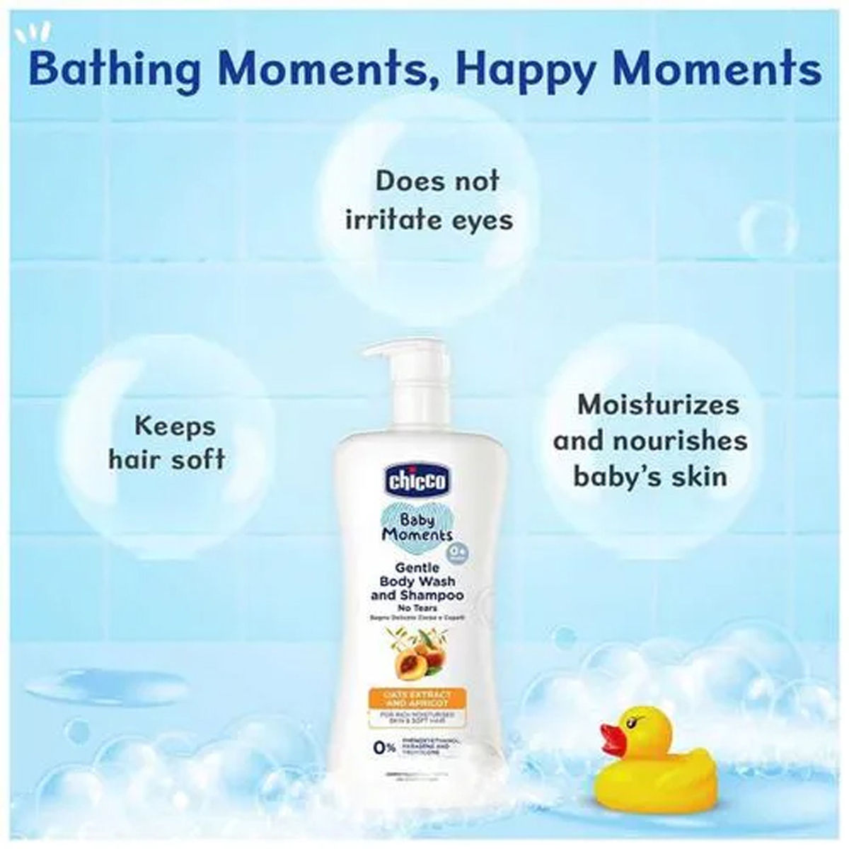 Chicco Baby Moments Gentle Body Wash and Shampoo, 200 ml Price, Uses ...