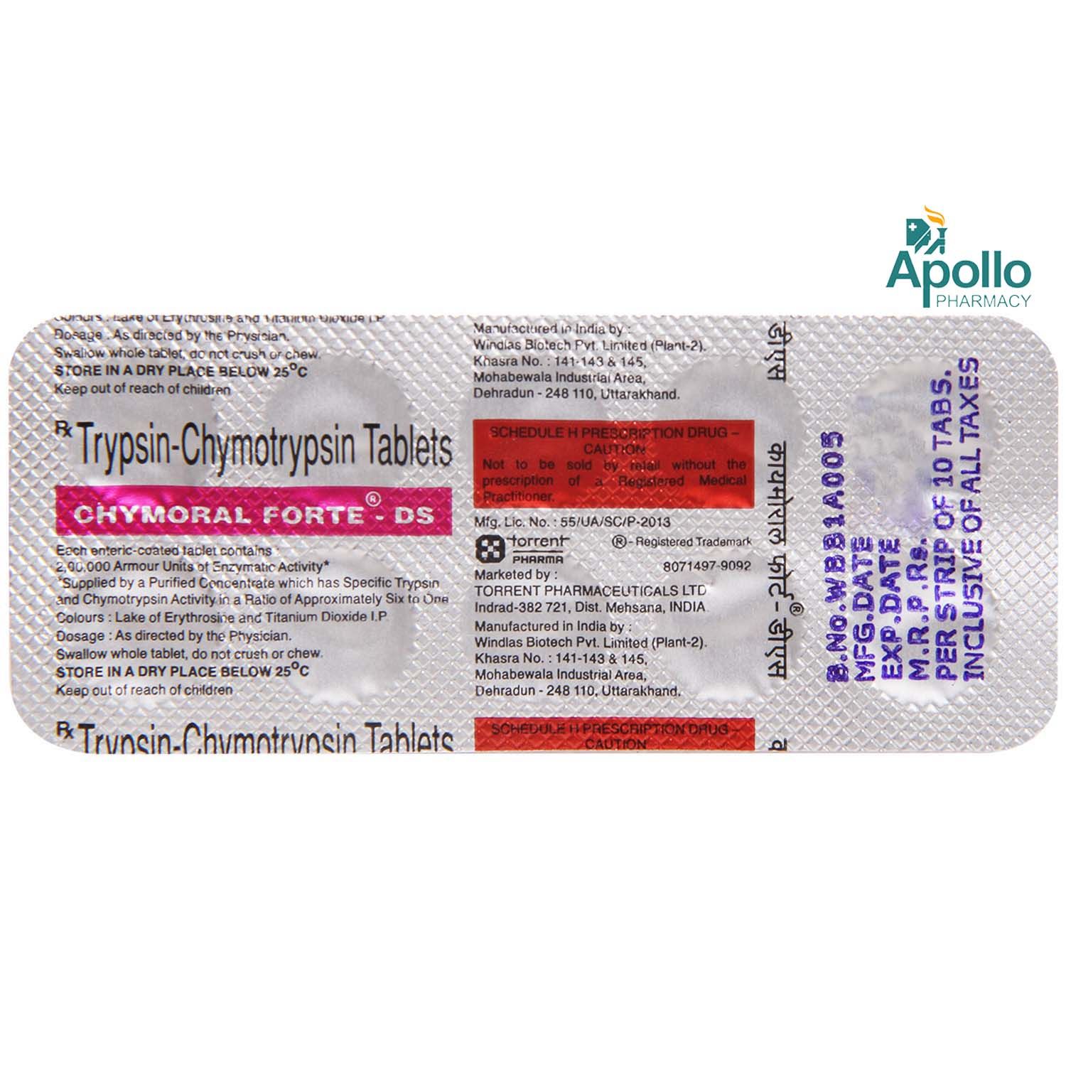 Chymoral Forte DS Tablet 10's Price, Uses, Side Effects, Composition ...