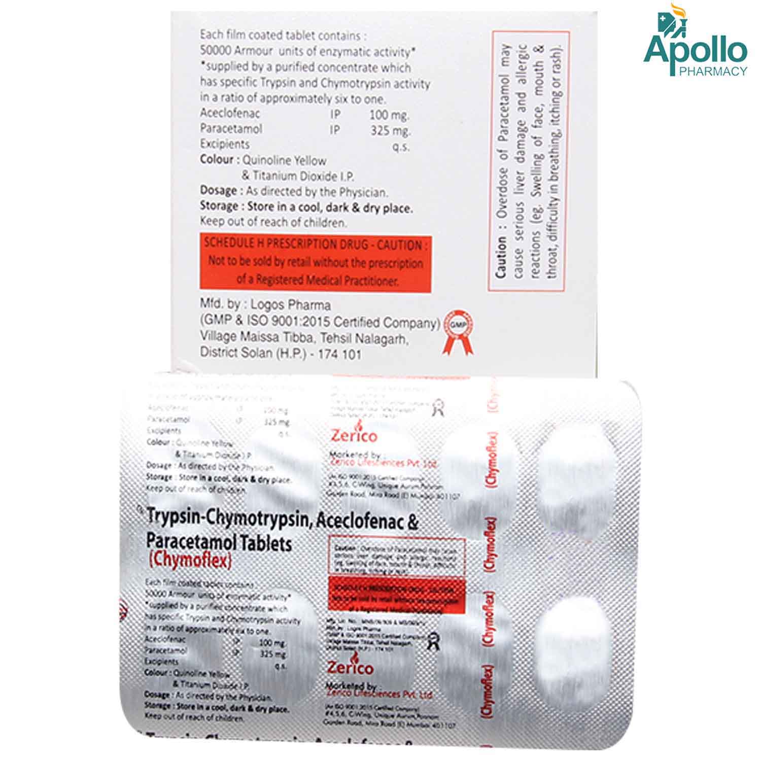 CHYMOFLEX TABLET 10'S Price, Uses, Side Effects, Composition - Apollo ...
