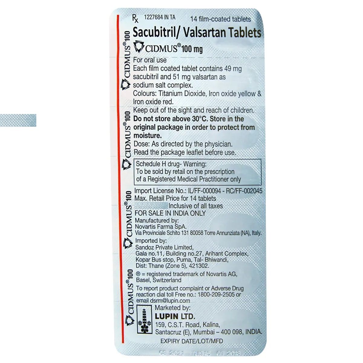 CIDMUS 100MG TABLET 14'S Price, Uses, Side Effects, Composition ...