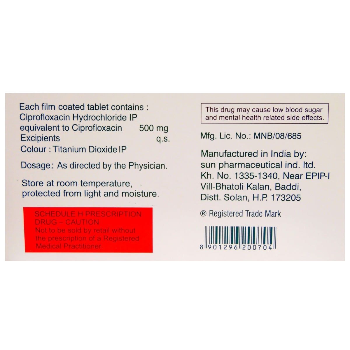 Cifran 500 Tablet 10's Price, Uses, Side Effects, Composition - Apollo ...