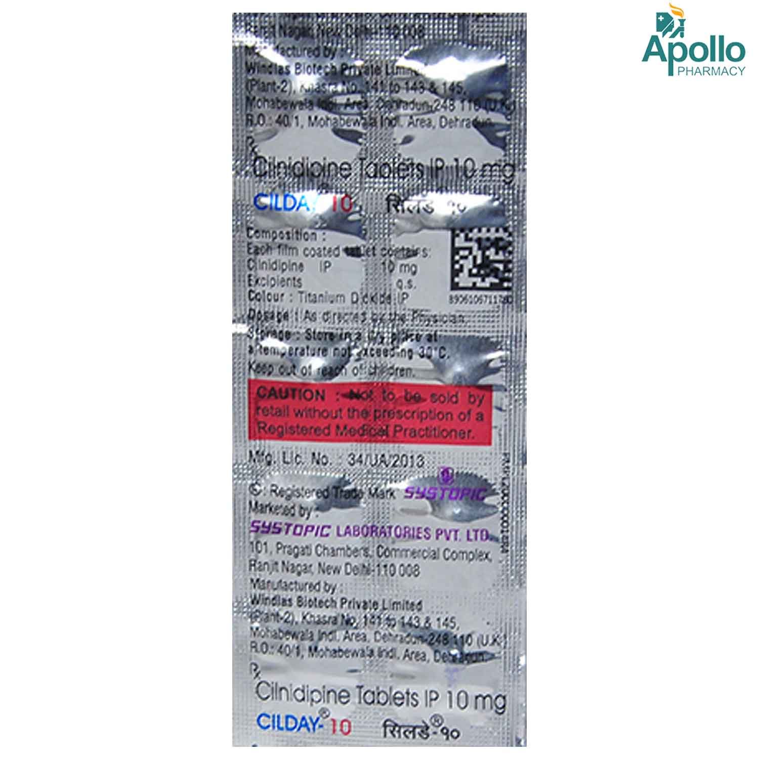 CILDAY 10MG TABLET Price, Uses, Side Effects, Composition - Apollo Pharmacy