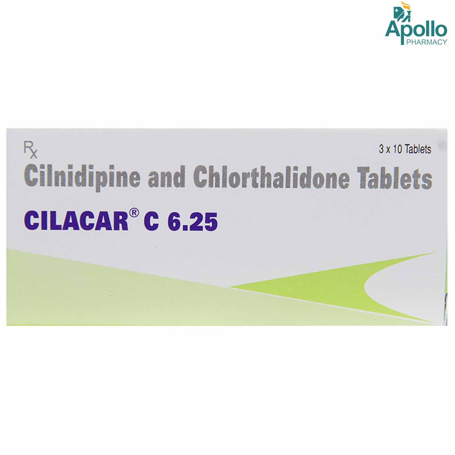 CILACAR C 6.25MG TABLET 10'S Price, Uses, Side Effects, Composition - Apollo Pharmacy