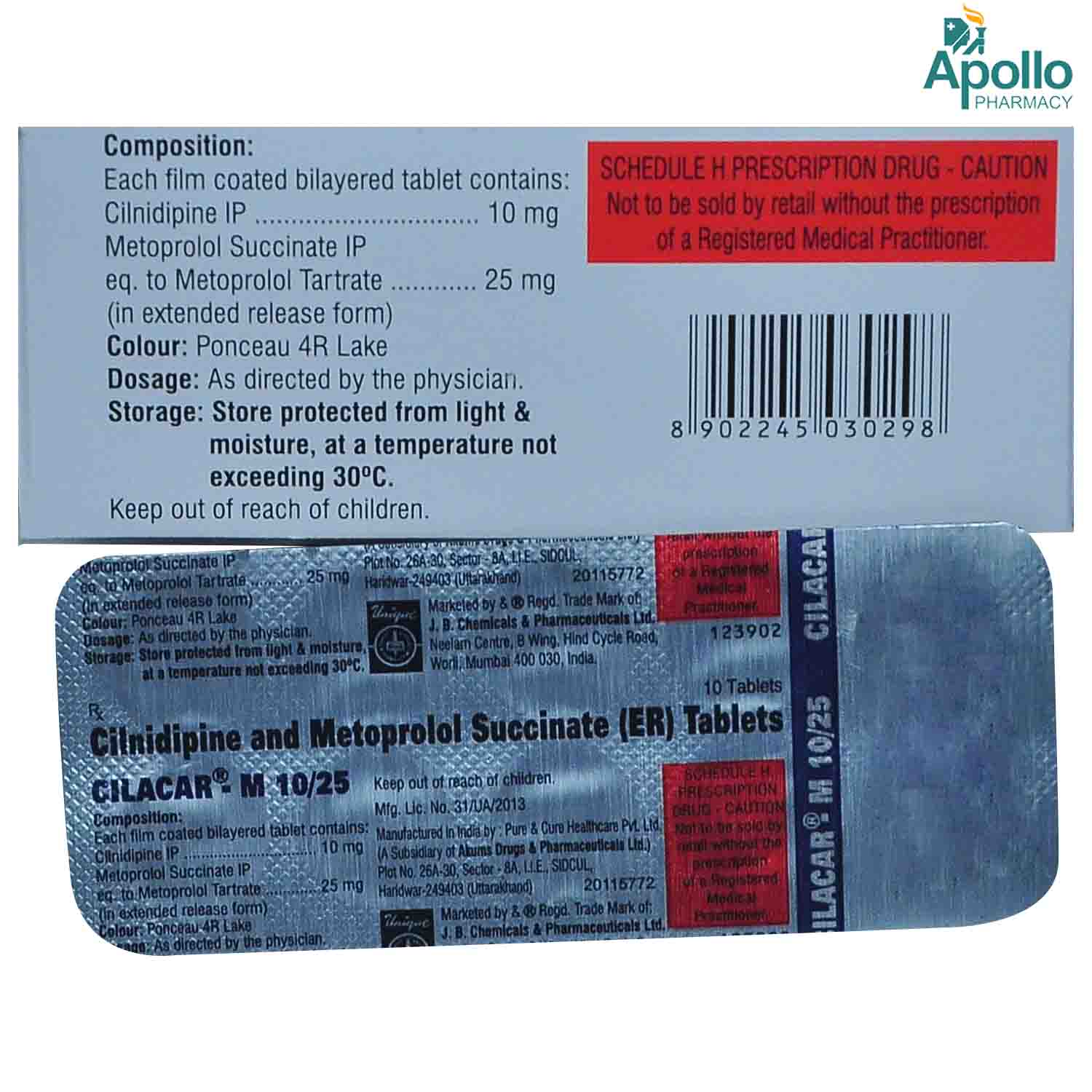 CILACAR M 10/25MG TABLET 10'S Price, Uses, Side Effects, Composition ...