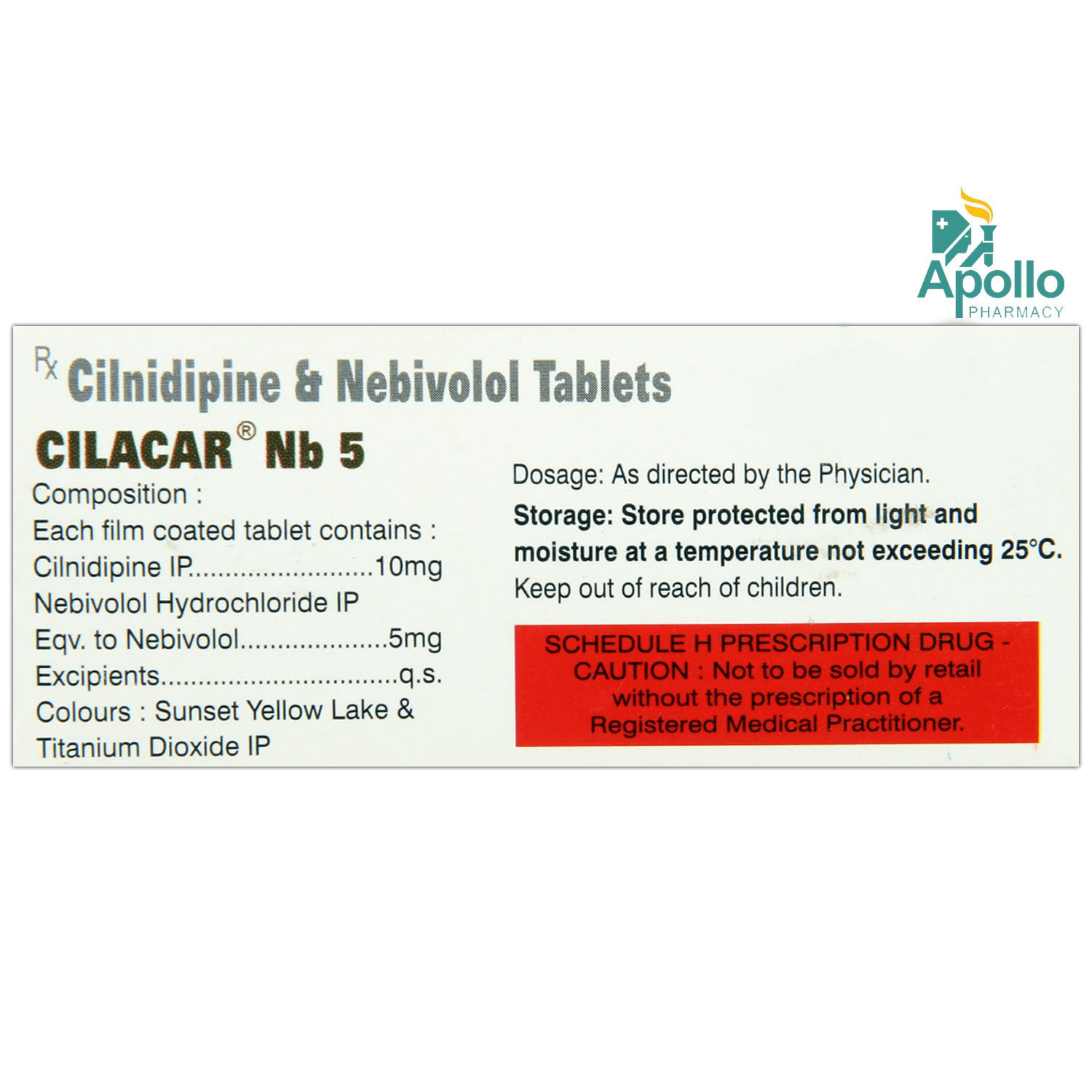 Cilacar Nb 5/10mg Tablet 10's Price, Uses, Side Effects, Composition ...