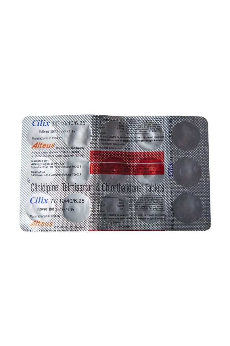 Cilix TC 40mg/10mg/6.25mg Tablet 15's Price, Uses, Side Effects ...